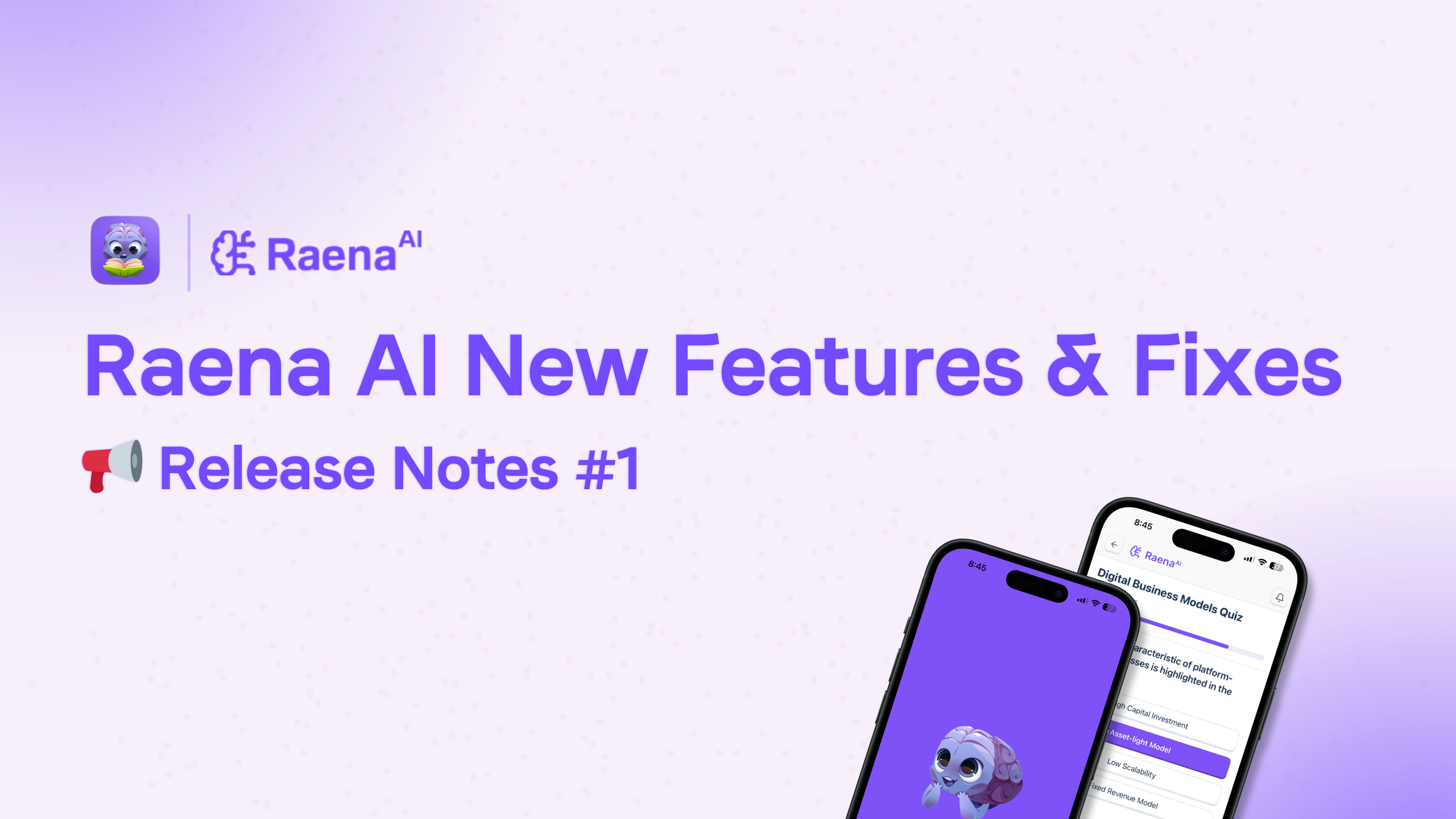 Changelog - Raena AI